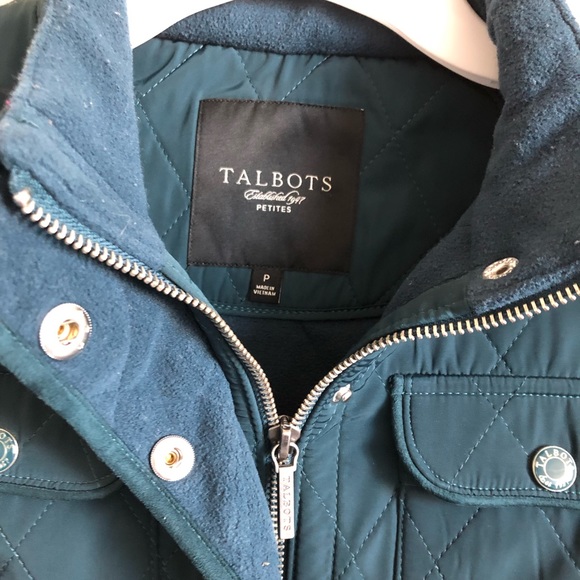 Talbots | Jackets & Coats | Talbots Quilted Jacket Fleece Lined Hunter Green P | Poshmark